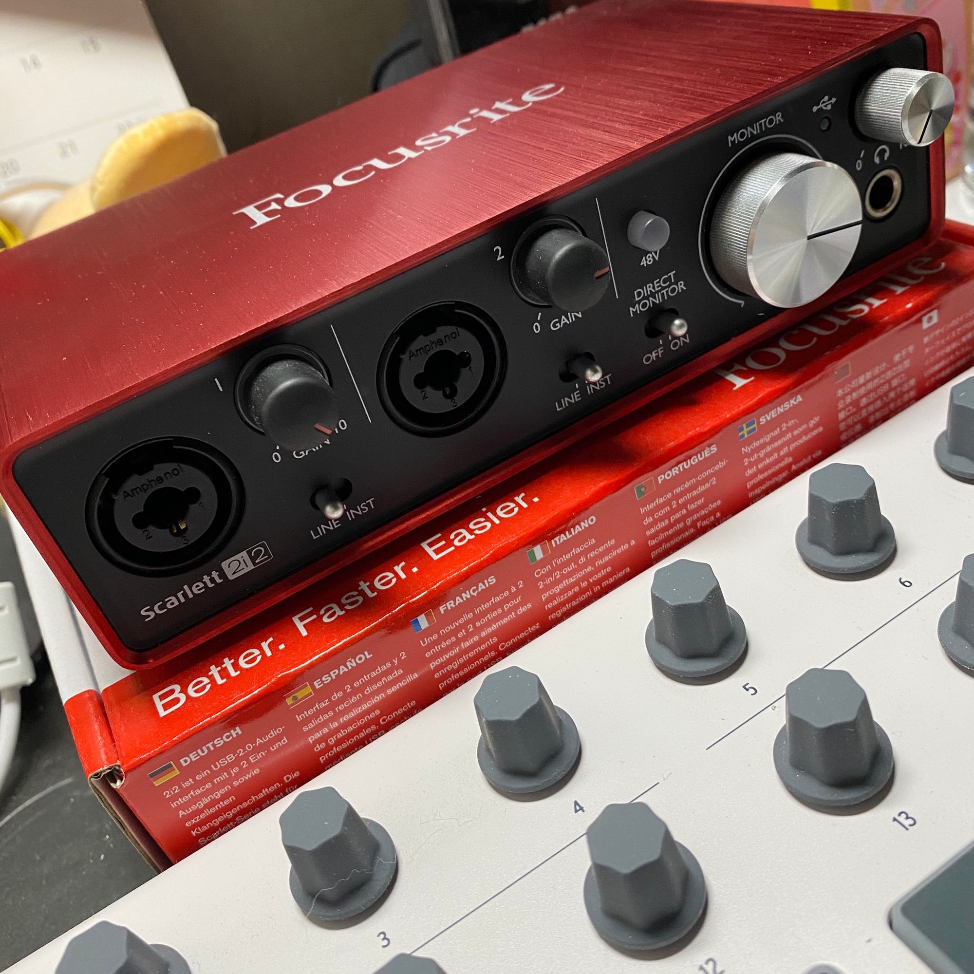 스칼렛 2i2 오인페 저렴하게 판매합니다 (풀박) | 중고악기 뮬