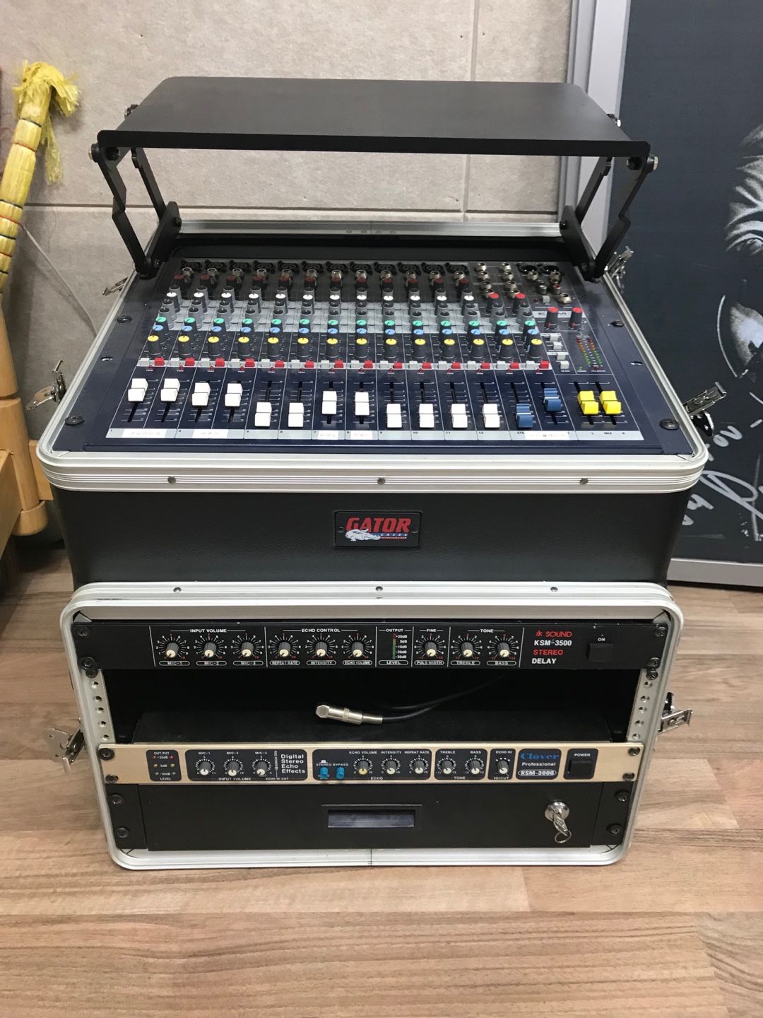 사운드크래프트 EPM12, 에코챔버 KSM 3500, KSM 3000, GATOR 랙케이스 | 중고악기 뮬