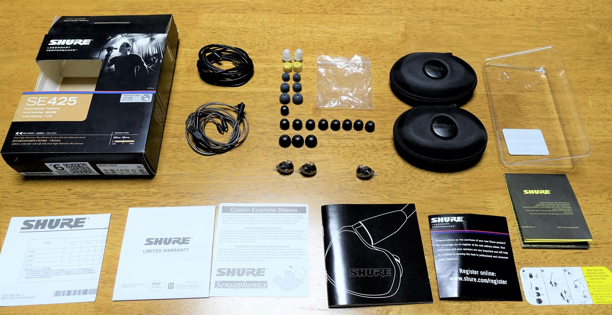 슈어 Shure SE 425 인이어 이어폰 팝니다 + 여분 왼쪽 유닛 포함 | 중고악기 뮬