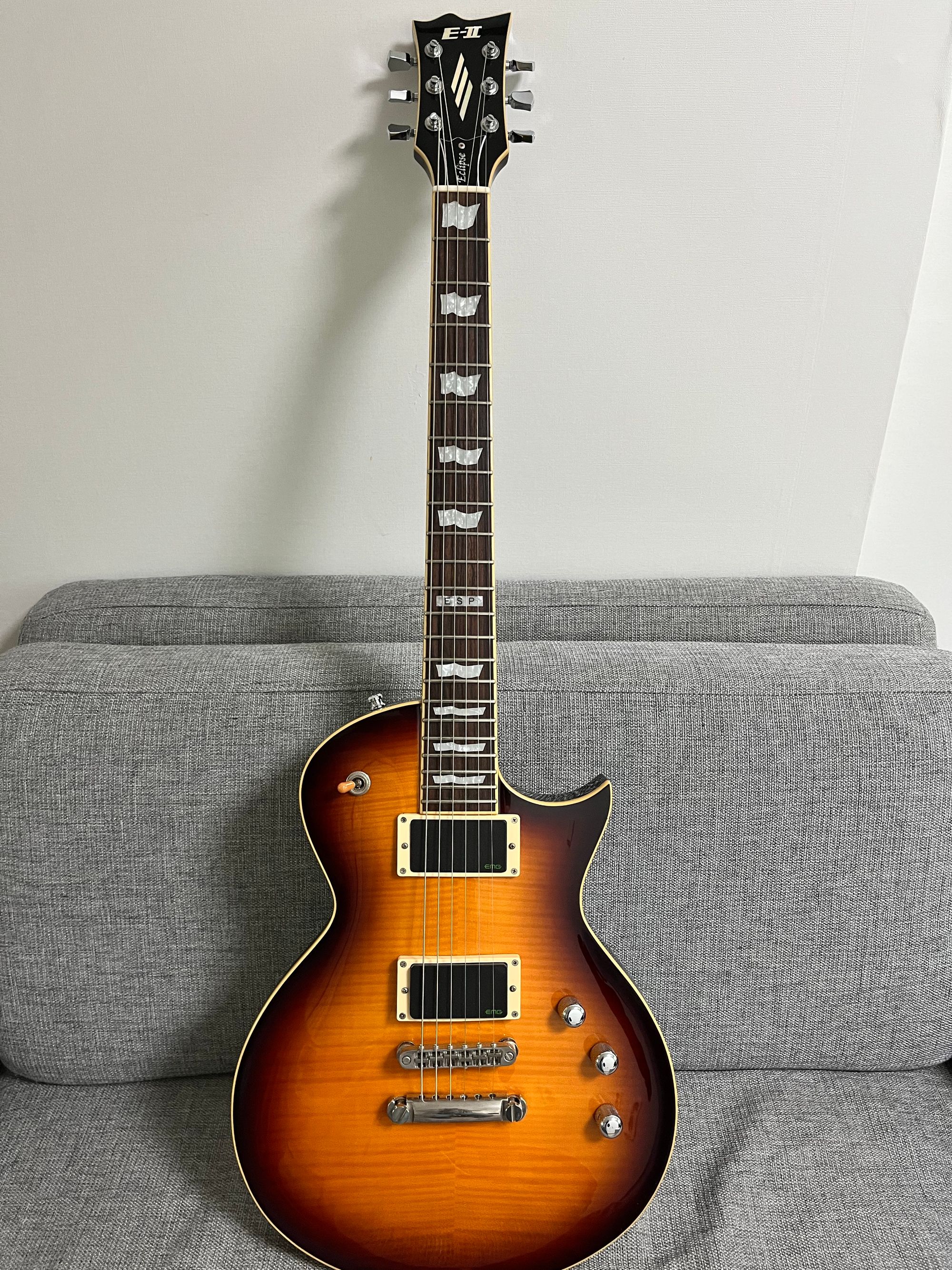 ESP E2 Eclipse Tobacco Sunburst 판매합니다. | 중고악기 뮬