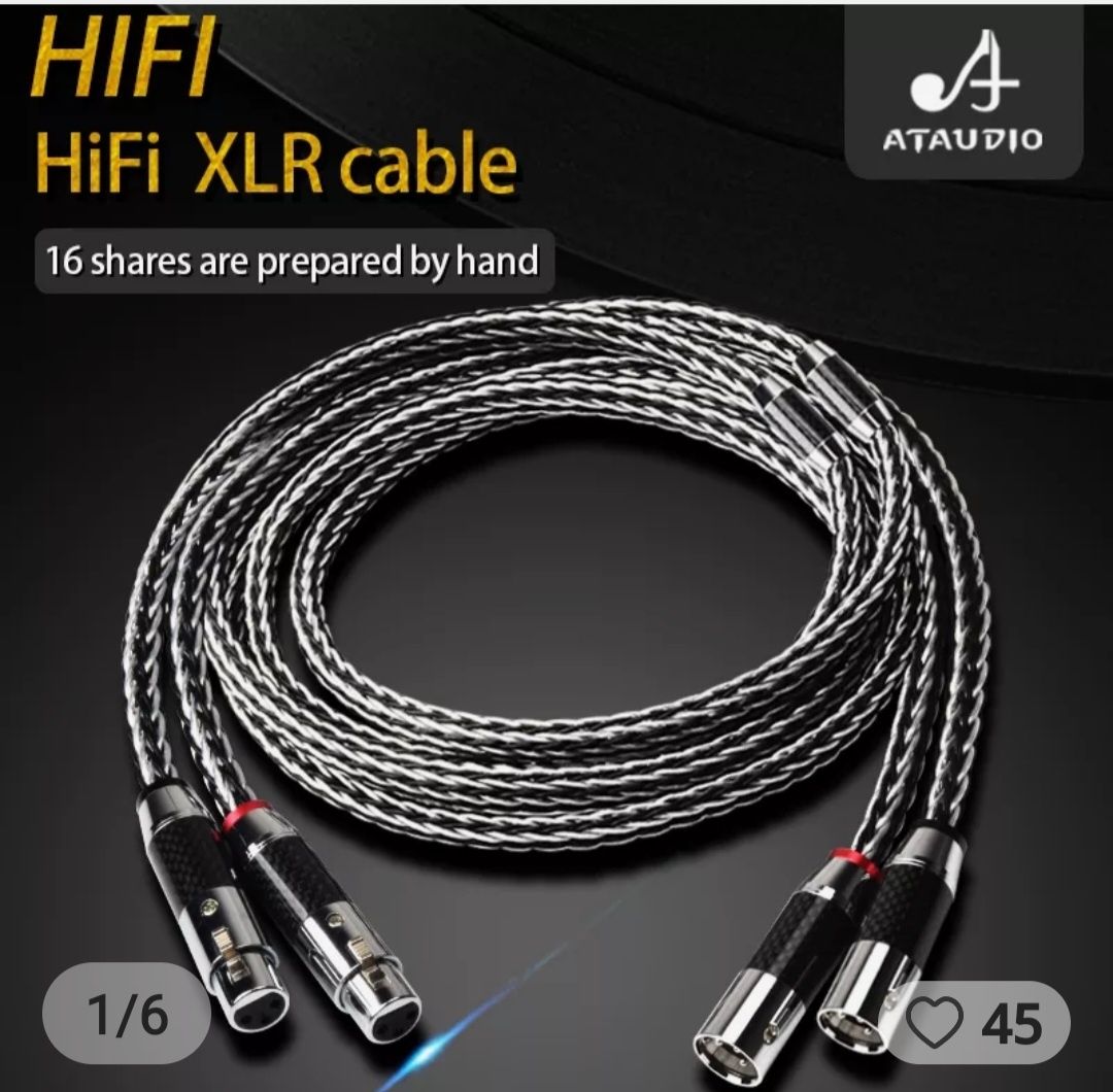 PA최고급 연결선 ATAUDIO 새로운 하이앤드 XLR 케이블 플러그 스플리터 발런스드 케이블 HIFI XLR 케이블 | 중고악기 뮬