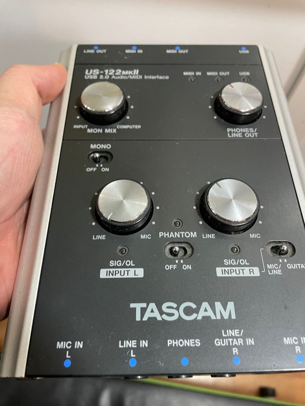 TASCAM us-122mk ll 입문용 오디오 인터페이스 | 중고악기 뮬