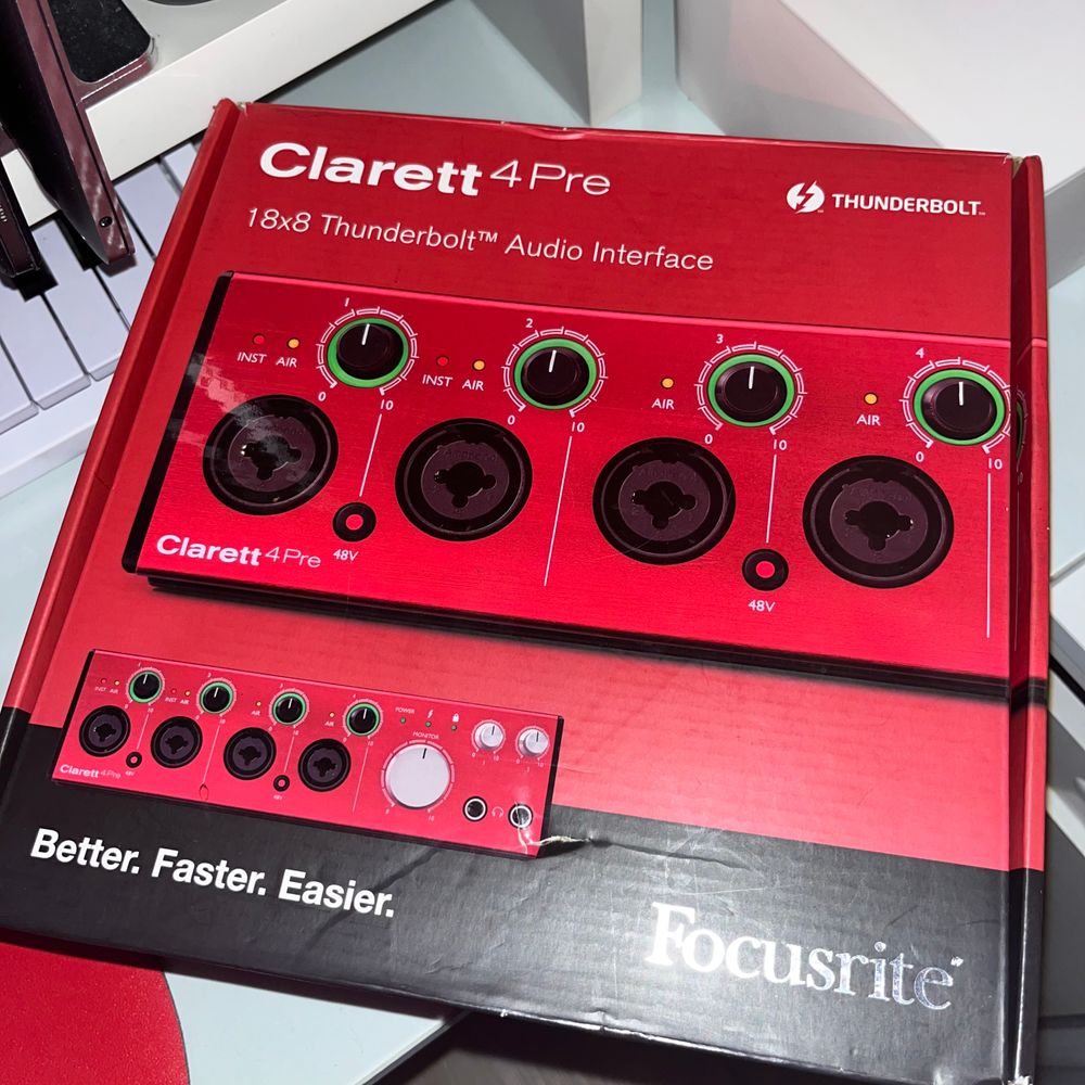 포커스라이트 클라렛 4pre 썬더볼트 Focusrite Clarett 4pre tb | 중고악기 뮬