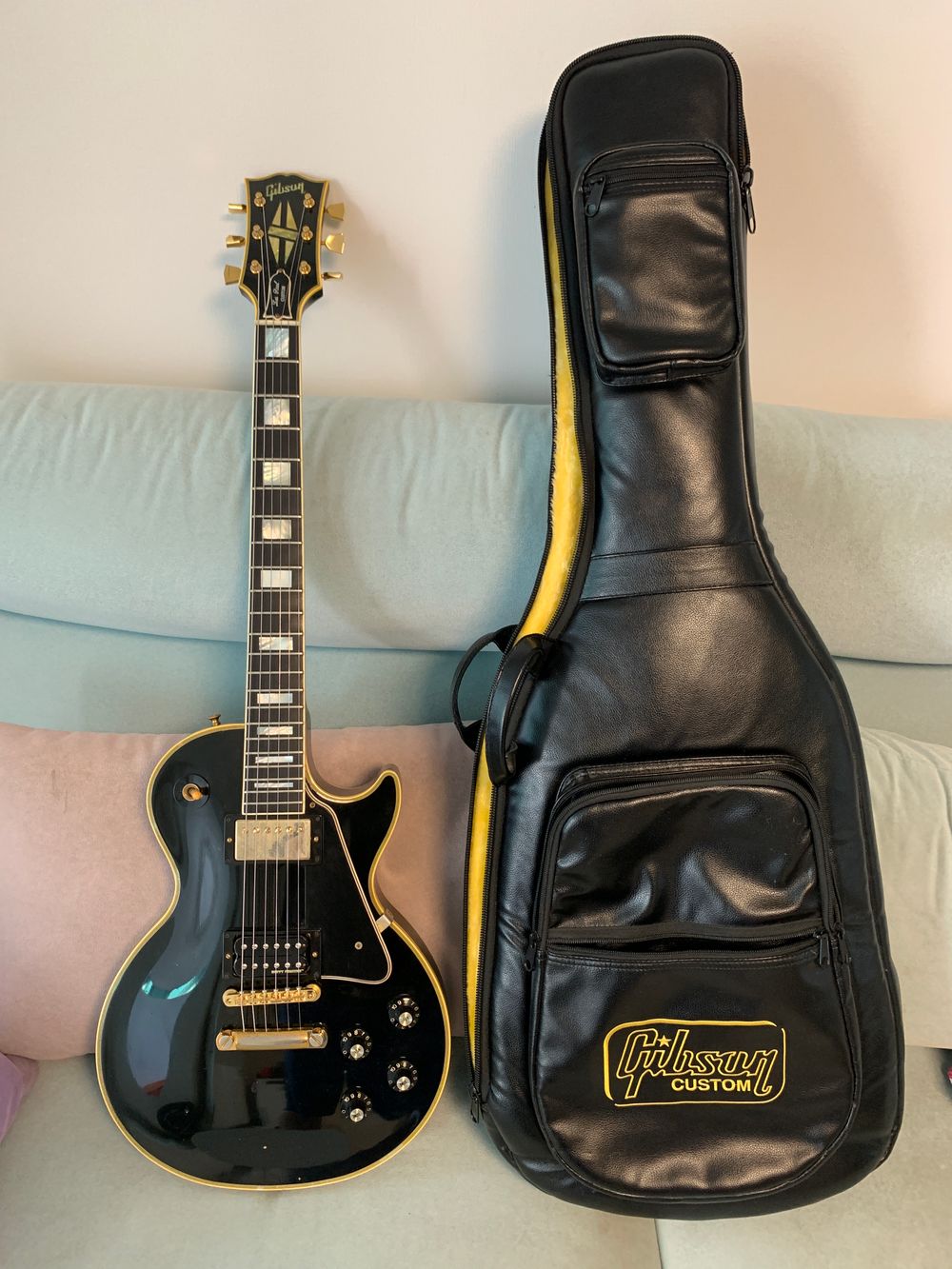 깁슨 커스텀 68 에보니 (1996년) 판매 GIBSON CUSTOM SHOP YCS 1968 Les Paul Custom DJ ...